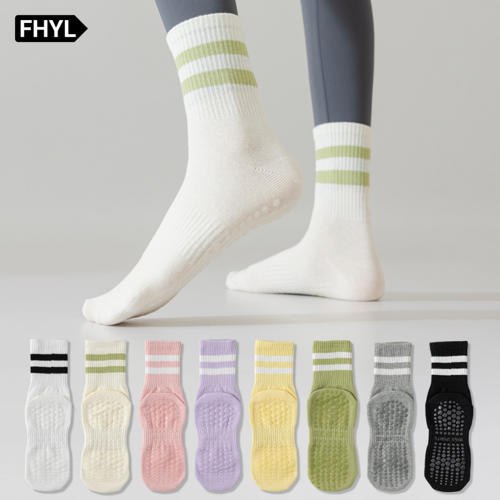 FHYL ถุงเท้าโยคะและฟิตเนสสำหรับผู้หญิงในหลอดใช้งานง่าย | Shopee Thailand