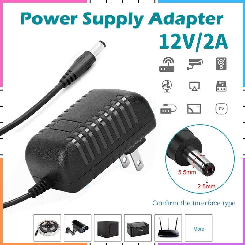 คลังสินค้าพร้อม12V AC DC Power Supply Adapter 100-240V สําหรับกล้องวงจร ...