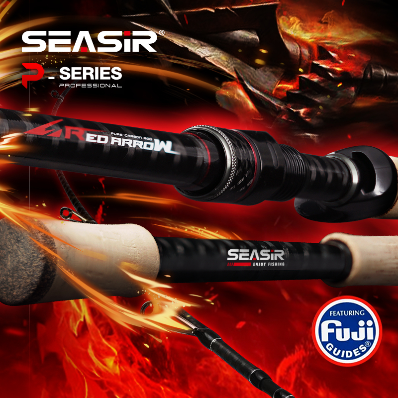 SEASIR Red Arrow 1.98M(6.6)/82g M Power Ultralight Fishing Rod FUJI-O Guide Rings Carbon High ...