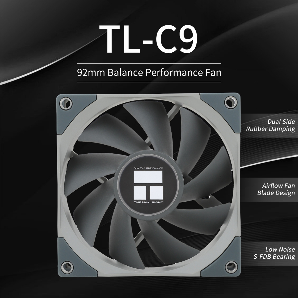 Thermalright 90mm Case Fan TL-C9 CPU Cooling Fan Slim Fan 2500 RPM 4PIN | Shopee Thailand