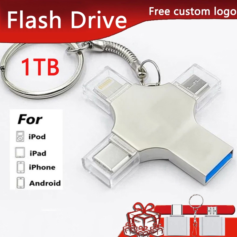 4-in-1 Flash Memory Driver 32GB/64GB/128GB/256GB/512GB/1TB TYPE-C มัลติ ...