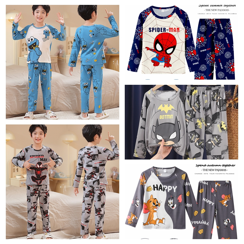 Boy or Girls แขนยาวรอบคอ Spongebob Nightclothes วัยรุ่นโพลีเอสเตอร์หวาน ...