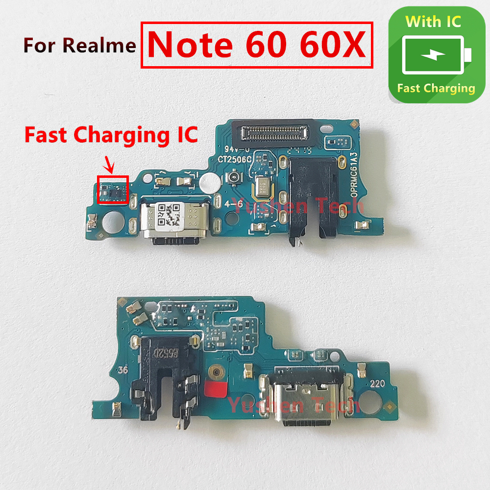 สําหรับRealmeหมายเหตุ60 60X RMX3933 USBชาร์จพอร์ตชาร์จFlex Cable ...