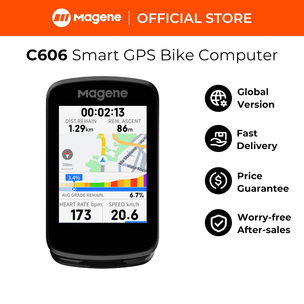 Magene C606 GPS จักรยานคอมพิวเตอร์หน้าจอสัมผัสนําทาง Visualized ClimbPro ควบคุม Di2 ใหม่แดชบอร์ด ...