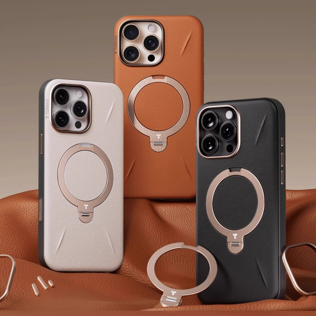 TORRAS Q3 เคสโทรศัพท์หนังแม่เหล็กแบบนุ่มพร้อมขาตั้งสําหรับ iPhone 17 Pro Max/17Pro/16 Pro Max ...