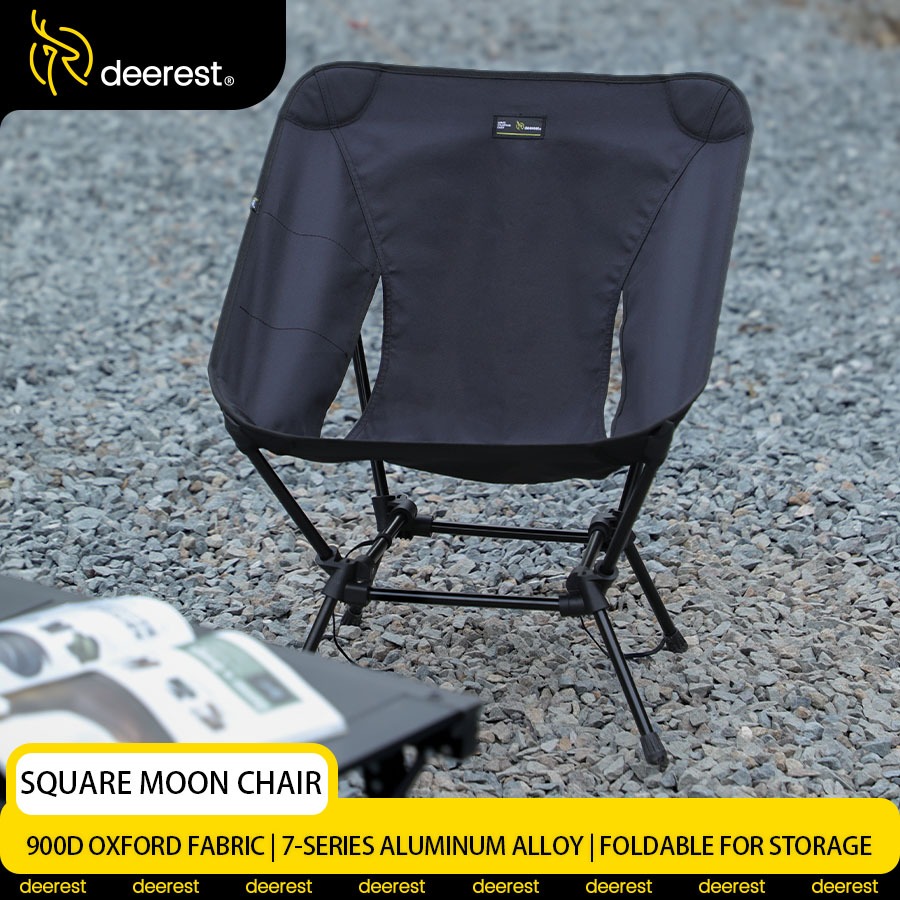 Deerest 7 Series อลูมิเนียมแบบพกพา Camping Square Moon เก้าอี้กลางแจ้ง ...