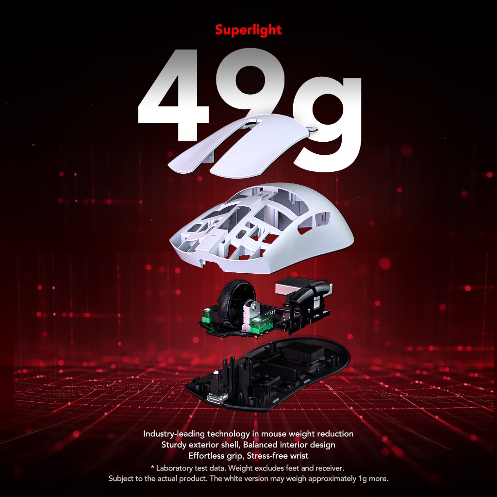 KYSONA Jupiter Pro Gaming Mouse 26000 DPI 8000Hz PAW3395 49g Super ...
