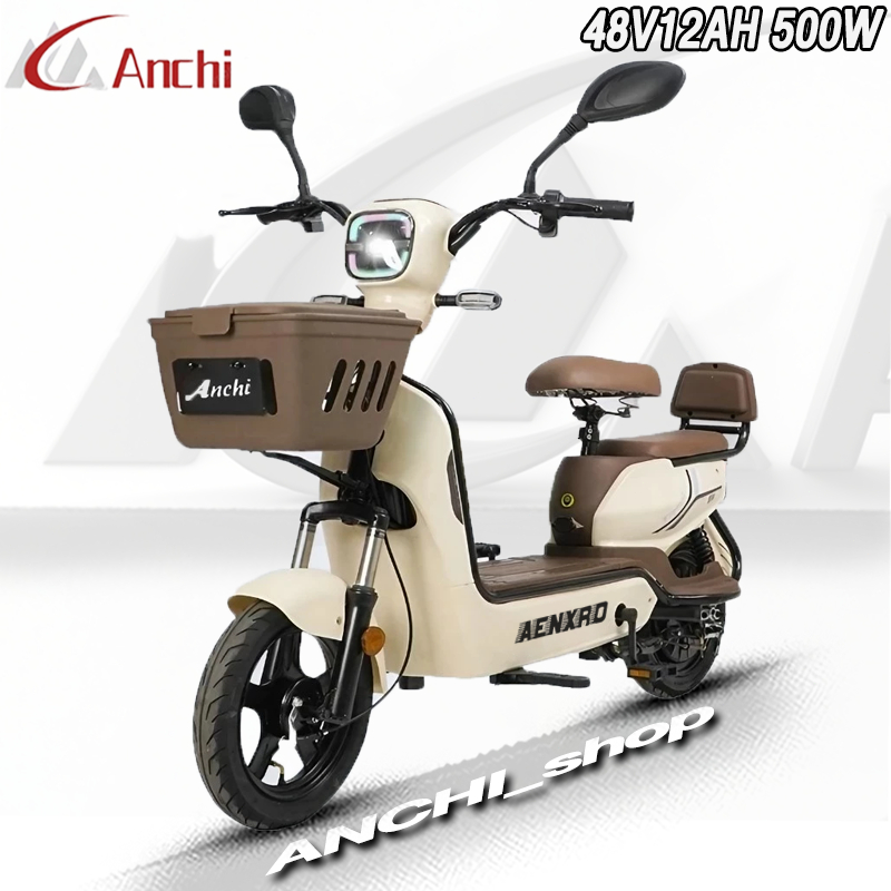 Anchi V8 จักรยานไฟฟ้า มอเตอร์ 500W แบตเตอรี่ 48V 12A Electric bike มี ...