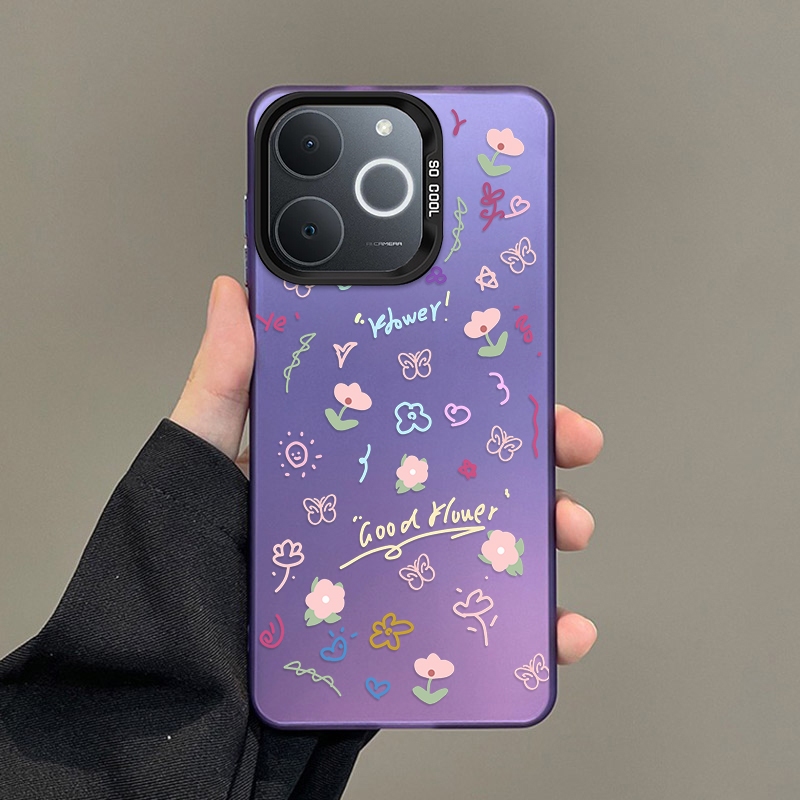 Realme Note 70 Beauty Flower Case เคสสีเงินสีฝาครอบกันชนแบบนุ่มทนทาน ...