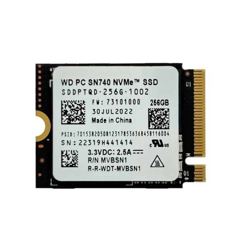 WD SN740 เกมคอนโซล SSD 1TB 256GB M.2 PCLE4.0 2230 โซลิดสเตทไดรฟ์ 5150MB ...