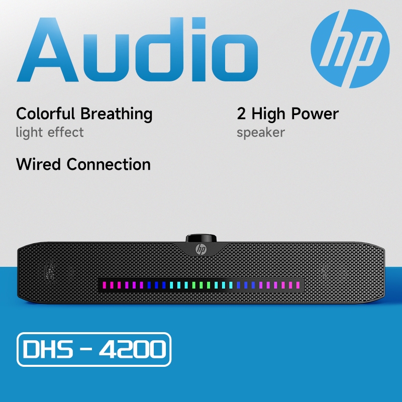 ลําโพงตั้งโต๊ะ HP Premium | แตรคู่ขนาด 52 มม | ไฟ RGB | บลูทูธ/มีสาย ...
