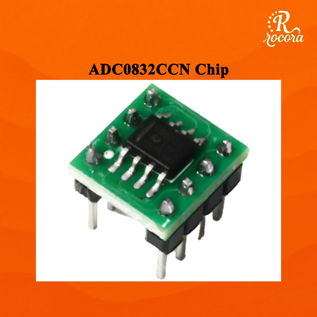 ชิป ADC0832CCN ตัวแปลงสัญญาณอนาล็อกเป็นดิจิทัล 8บิต 2ช่อง แบบ DIP ใช้ ...