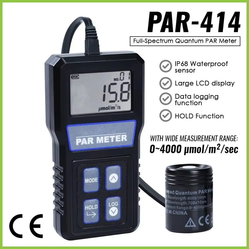 Digital PAR Meter IP68 Waterproof Probe PPFD Tester Full Spectrum ...