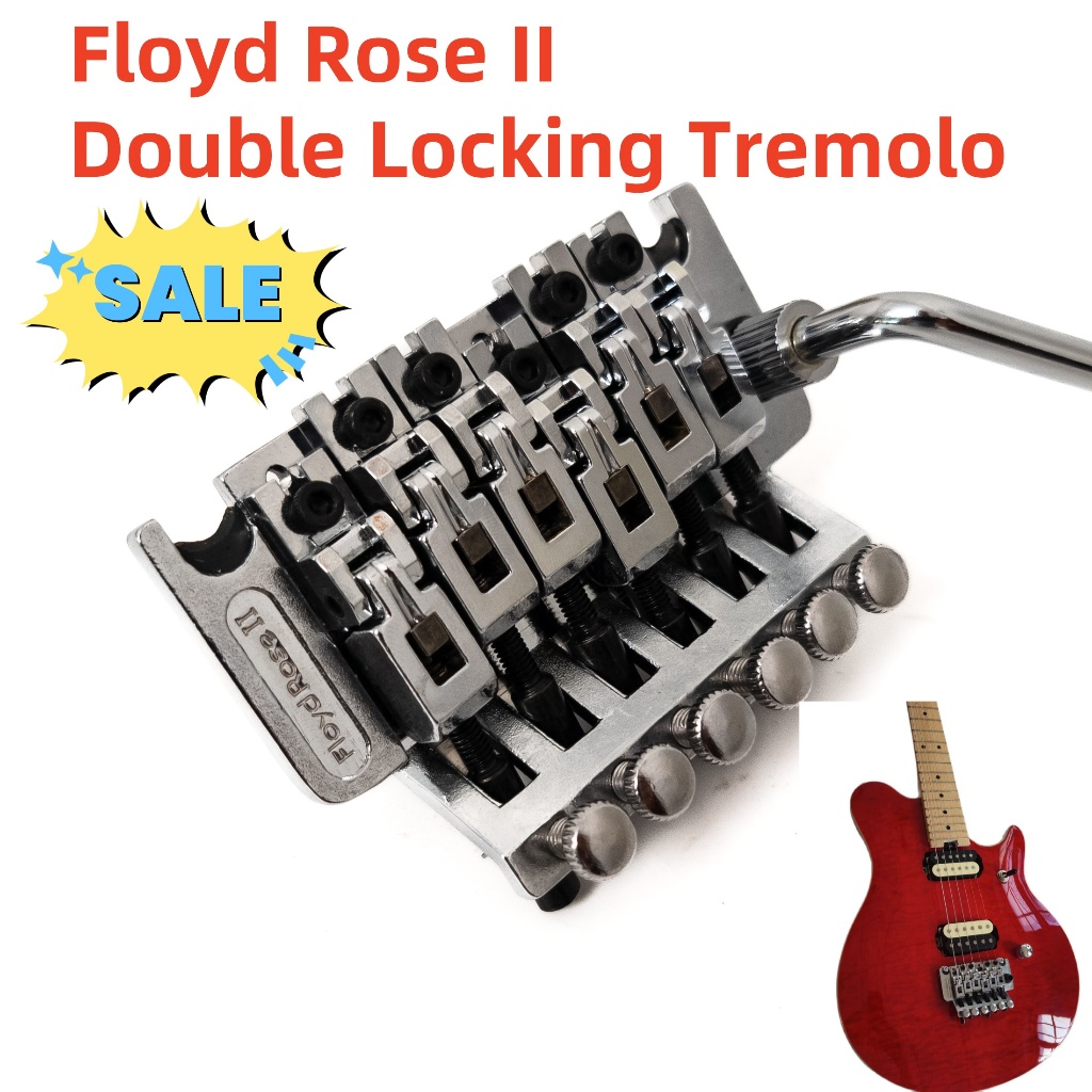 Floyd Rose II Double Locking Tremolo System Bridge (สีดํา/โครเมียม ...