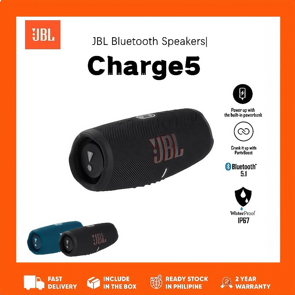 [ใหม่] ลําโพงไร้สาย JBL Charge 5 – เสียง 2 ทิศทาง, PartyBoost & USB-C ...