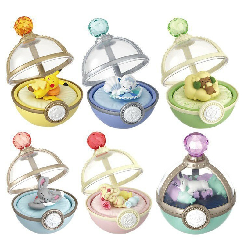 6 ชิ้น/เซ็ต 10 ซม.การ์ตูนอะนิเมะ Pokémon Crystal Ball Ponyta Pikachu ...