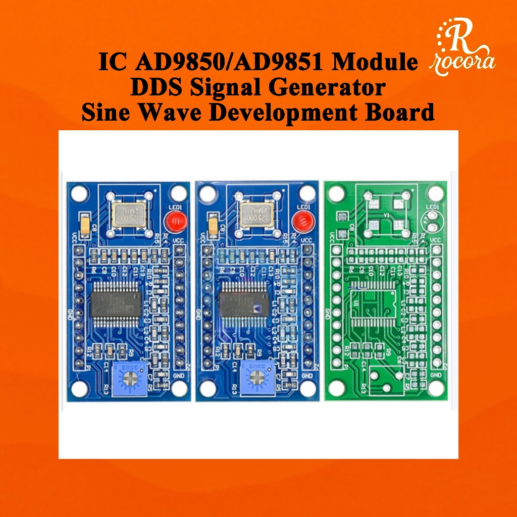 AD9850/AD9851 DDS โมดูลเครื่องกําเนิดไฟฟ้าสัญญาณ 125MHz บอร์ดพัฒนาคลื่น ...