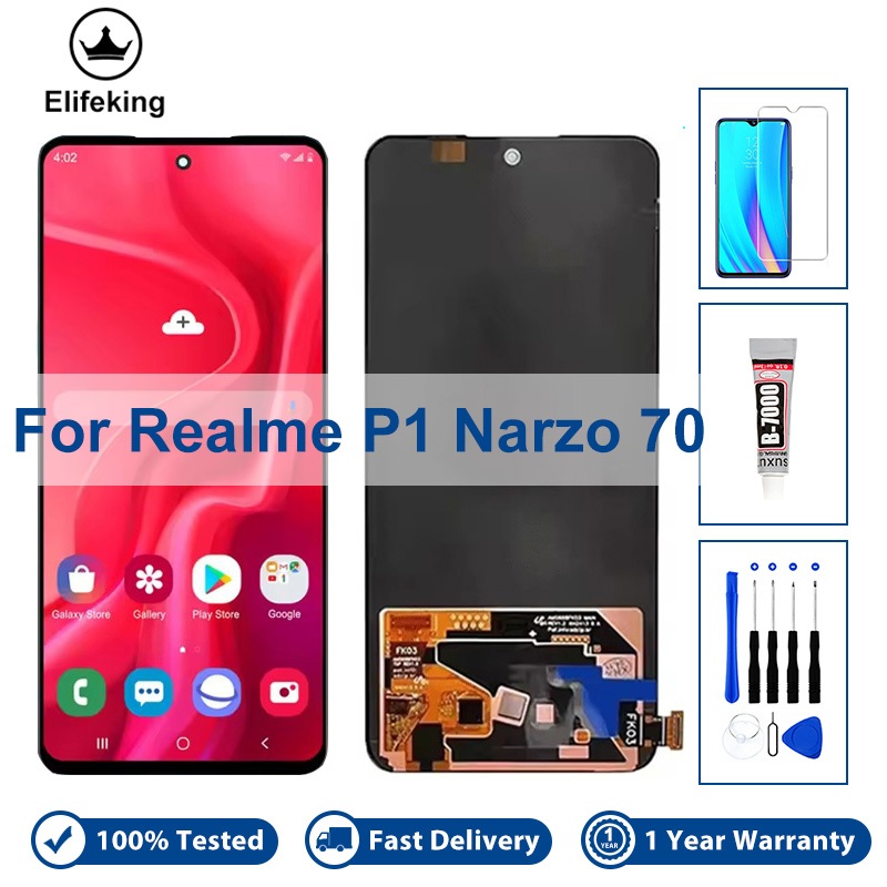6.67 "หน้าจอสําหรับOPPO Realme 12 13 4G 12 + P1 ความเร็วNarzo 70 Pro 5G ...