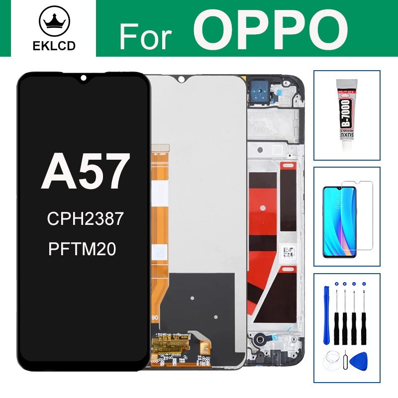 จอแสดงผล LCD สําหรับ OPPO A57 4G 5G CPH2387 PFTM20 Touch Screen ...