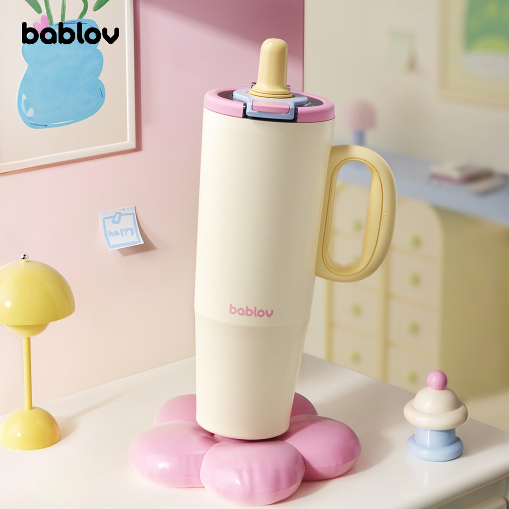 Bablov กระบอกน้ำสแตนเลส 1200ml กันรั่ว รักษาอุณหภูมิ วางพอดีถ้วยรถ ทนรอยขีดข่วน (เหมาะสำหรับการ ...