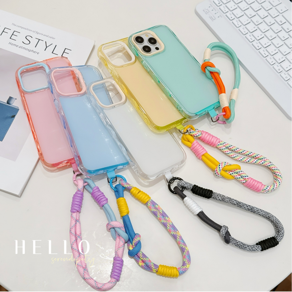 ใหม่สายรัดข้อมือ Lanyard เคสโทรศัพท์สําหรับ iPhone 17 16 15 14 13 12 11 ...