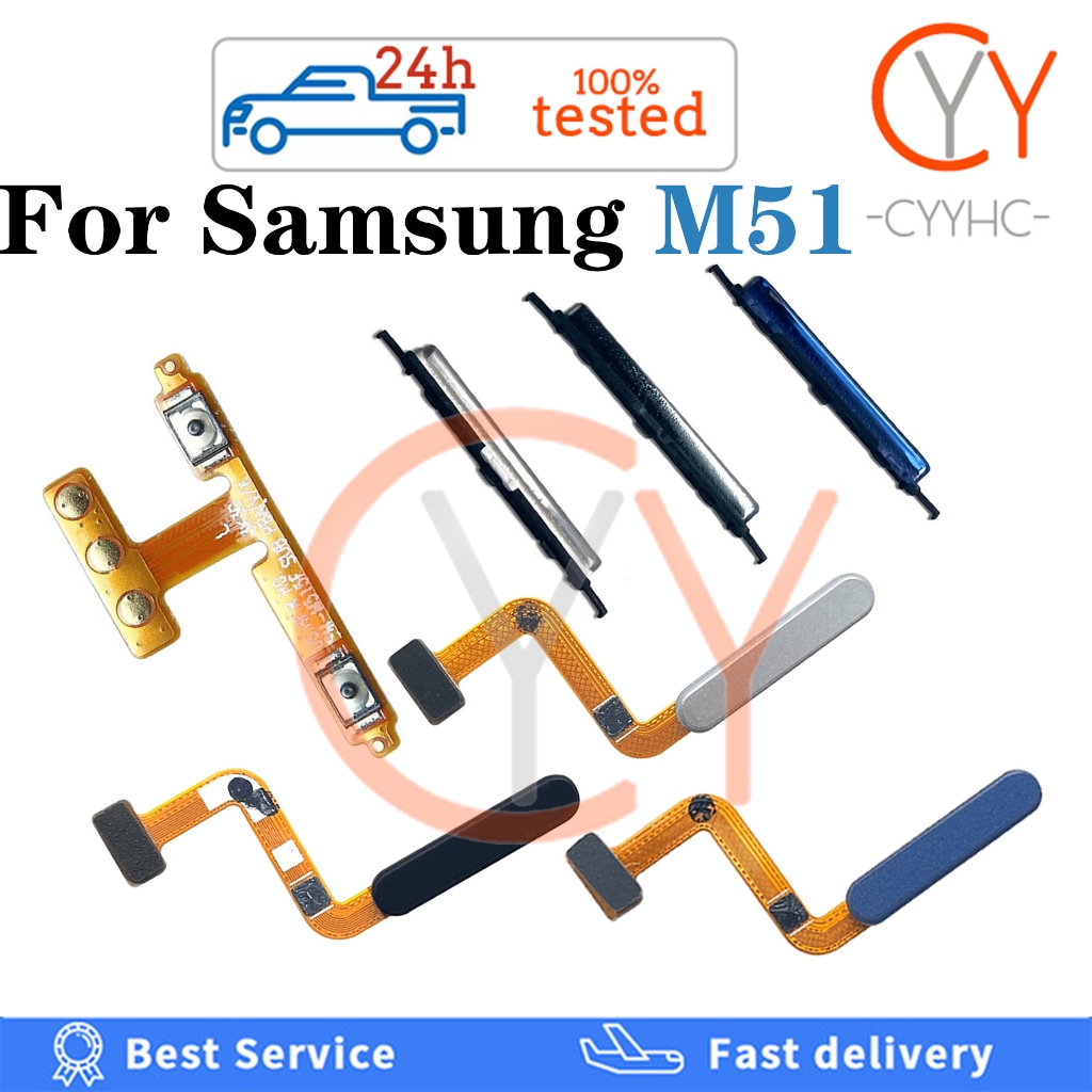 สําหรับ Samsung Galaxy M51 SM-M515F กลับปุ่มเครื่องสแกนลายนิ้วมือ ...