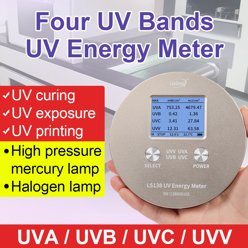 Linshang LS138 เครื่องวัดวิทยุ UV 4 ช่อง UVA UVB UVC UVV เครื่องวัดความ ...