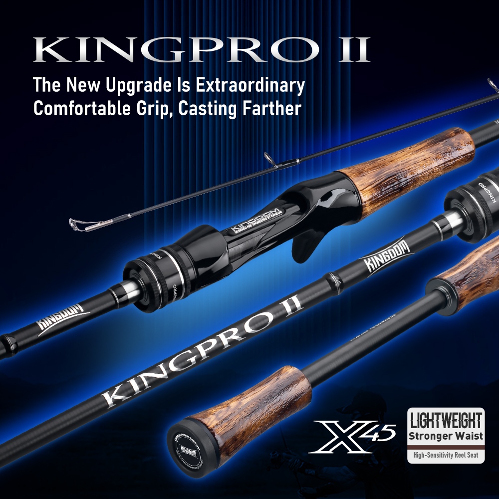 Kingdom KINGPRO-II เบ็ดตกปลา 1.8m/1.98m/2.1m 2 ส่วน 96g L/ML/M Power ...