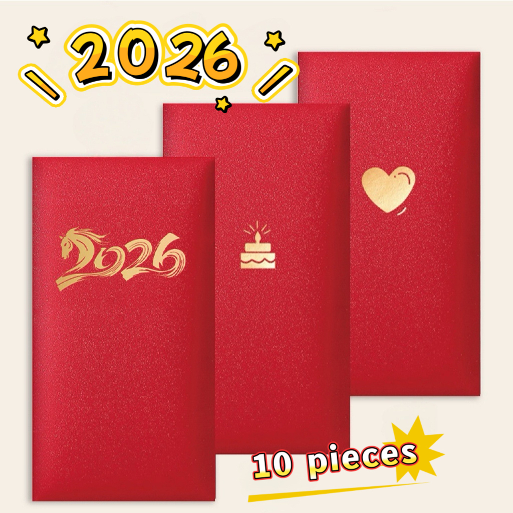 ซองอังเปา ซองจดหมาย สีแดง สไตล์จีน ปีใหม่ 10 ชิ้น 10pcs red packet ...