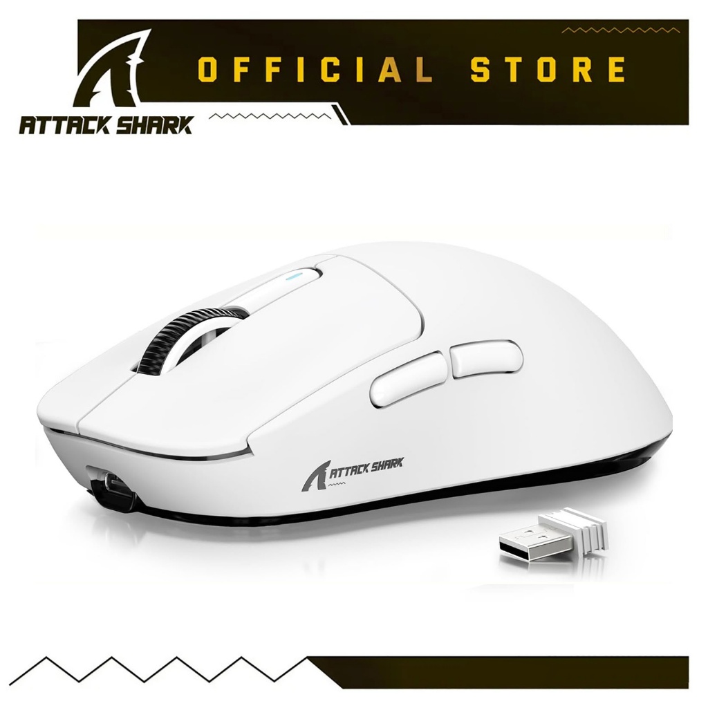 ATTACK SHARK X3 เมาส์สําหรับเล่นเกมไร้สาย PAW3395 Superlight, PixArt ...