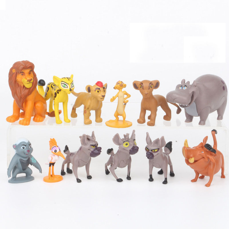12 ชิ้น 4 ซม.-6 ซม.อะนิเมะการ์ตูน Lion Guard King Kion Simba PVC คุณภาพ ...