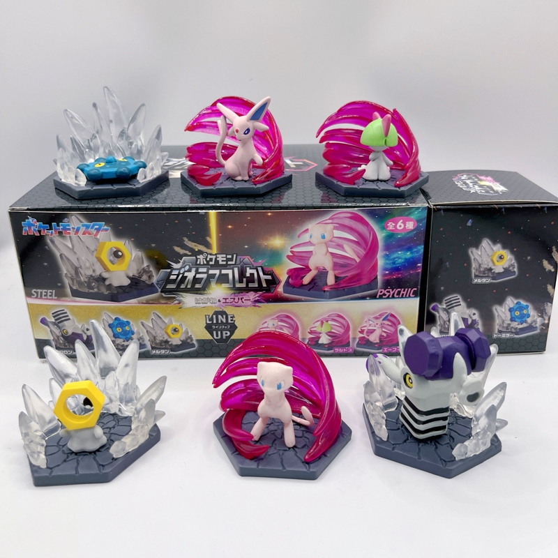 6 ชิ้น/เซ็ต Pokémon Ralts Meltan Espeon Mew Varoom Skill เทคนิคพิเศษรูป ...