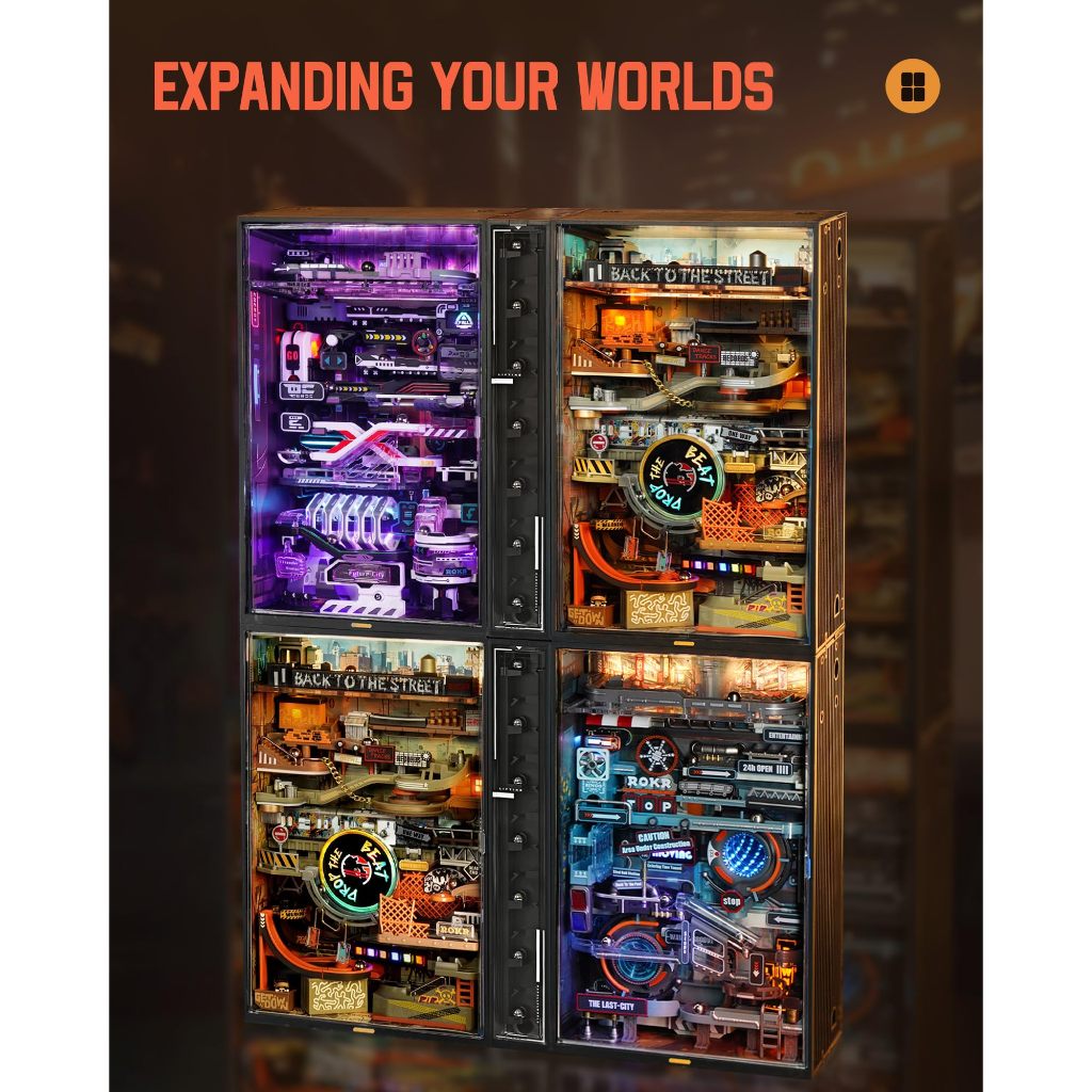 Rokr Parallel World DIY Building ชุดของเล่น LED Marble Run 3D ปริศนาชุด ...