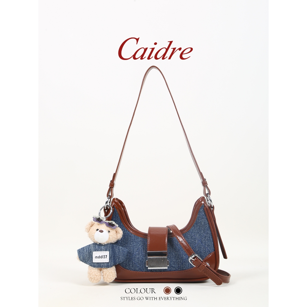 Caidre Denim Canvas Bag Female Commuter Shoulder Armpit Bag Crossbody ...
