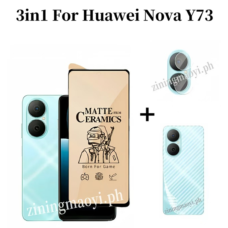 [สต๊อกพร้อม] 3in1 Huawei Nova Y73 ฟิล์มเซรามิกสําหรับ Nova Y72 Y70/Y70 ...