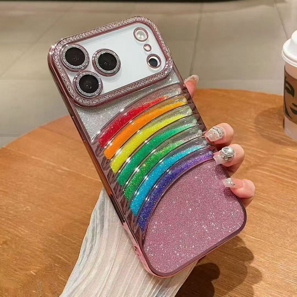 ShinyColorful rainbow sand สําหรับ Samsung Galaxy S24 S25 S24PLUS S25 ...