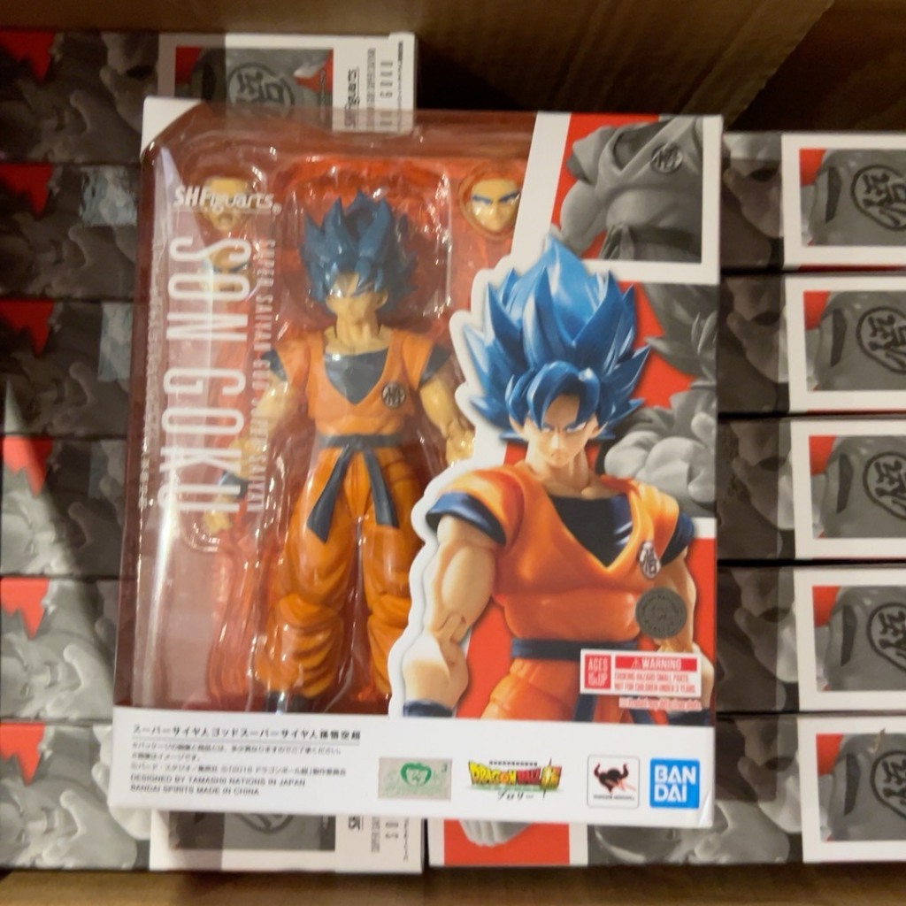 🔥พร้อมส่ง🔥Bandai SHF Super Saiyan God Son Goku ผมสีฟ้าความสูงประมาณ 14 ...