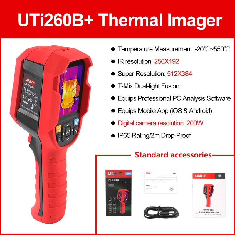 【2026 NEW】UNI-T UTi260B+ UTI165B+ Handheld Thermal Imaging IP65 Mobile ...