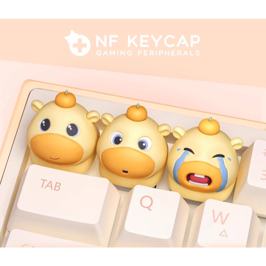 Cape Capybara Doodle Keycap หัวแบน Animation Keycap เรซิ่นตลกคีย์บอร์ด ...
