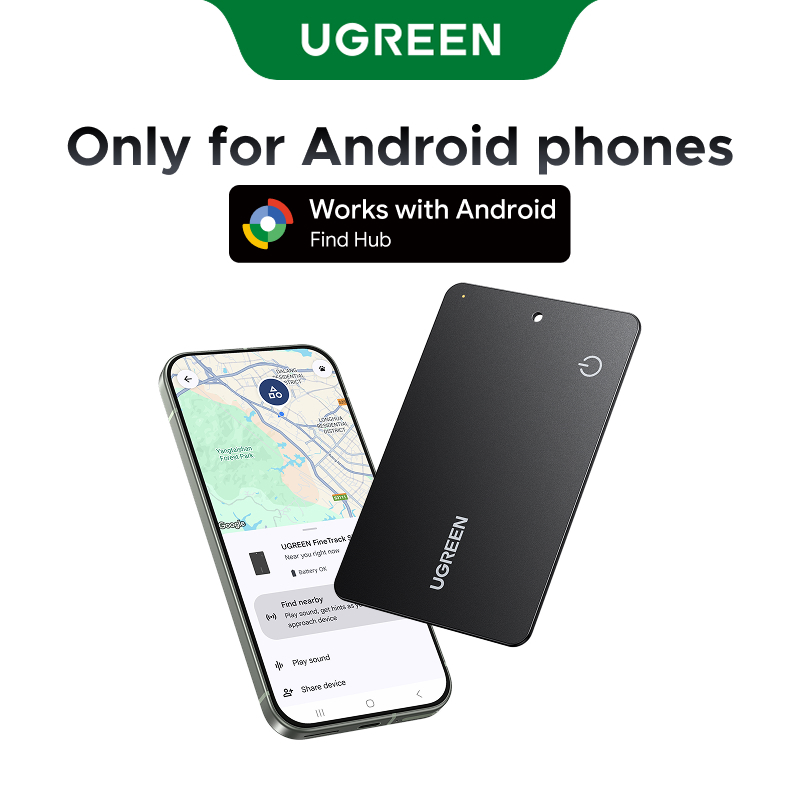 UGREEN สําหรับ Android GPS ติดตามของหาย Tracker Wallet Card สําหรับ ...