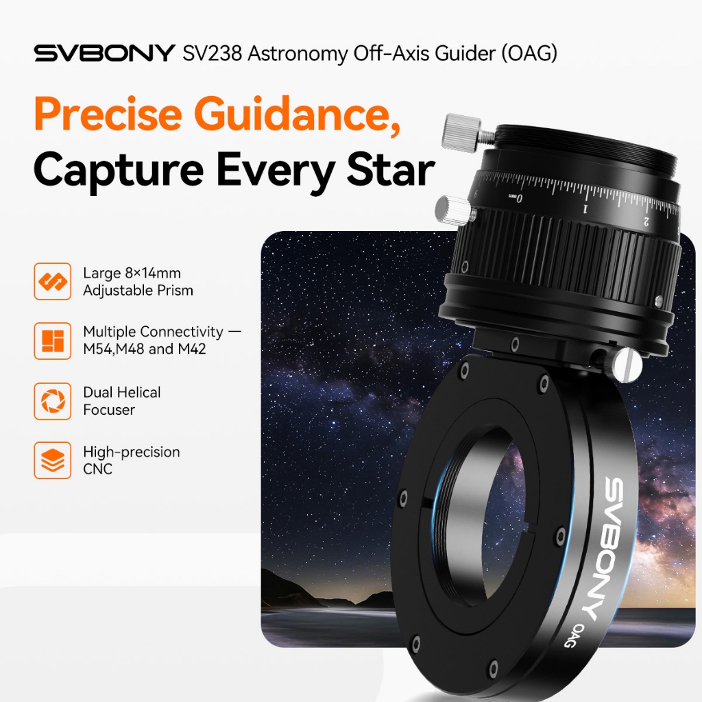 Svbony SV238 ดาราศาสตร์ Off-Axis Guider (OAG) มุมมองกว้าง Double ...