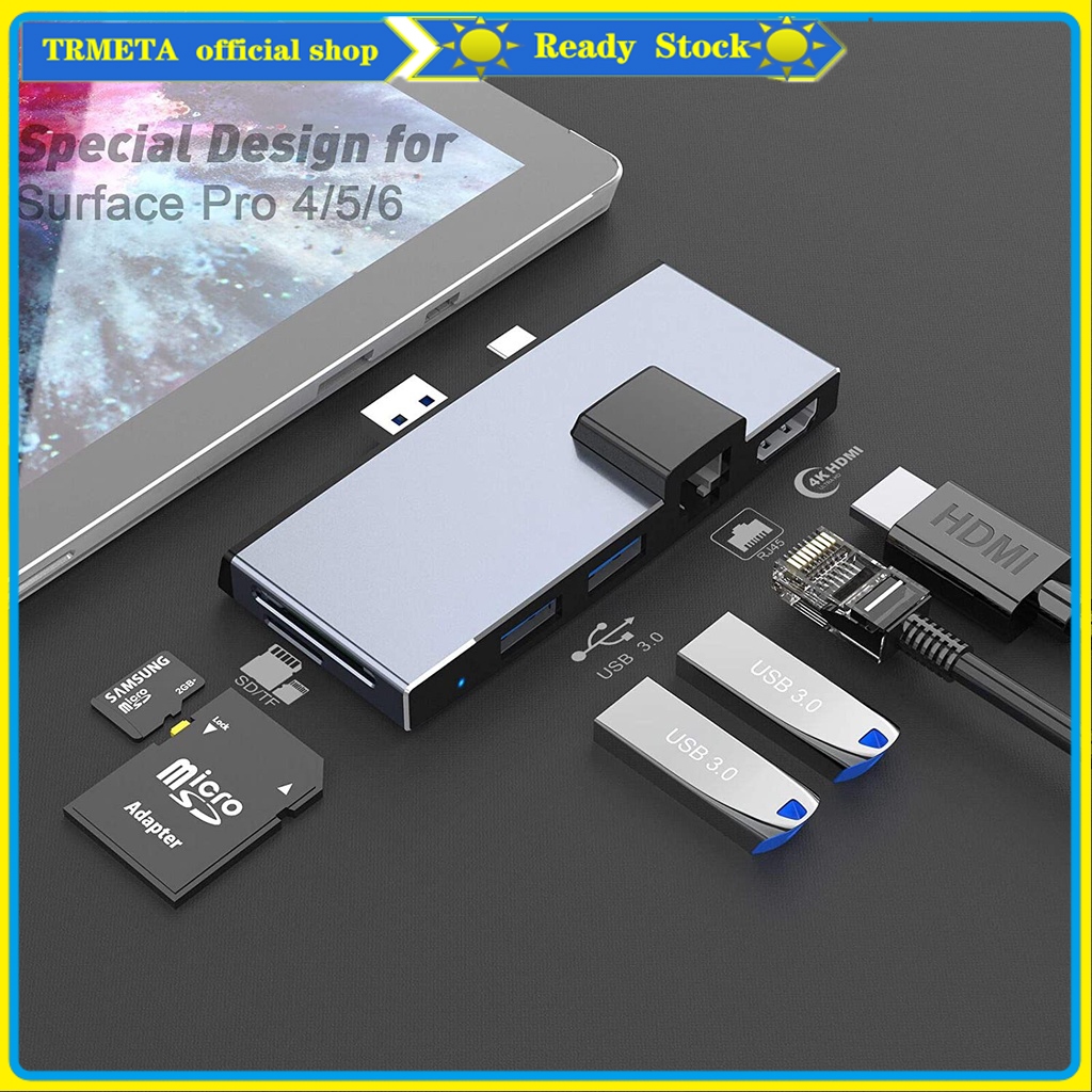 Surface Pro Dock Stand สําหรับ Surface Pro 6 /5 /4 Hub Stand พร้อมอะแดป ...
