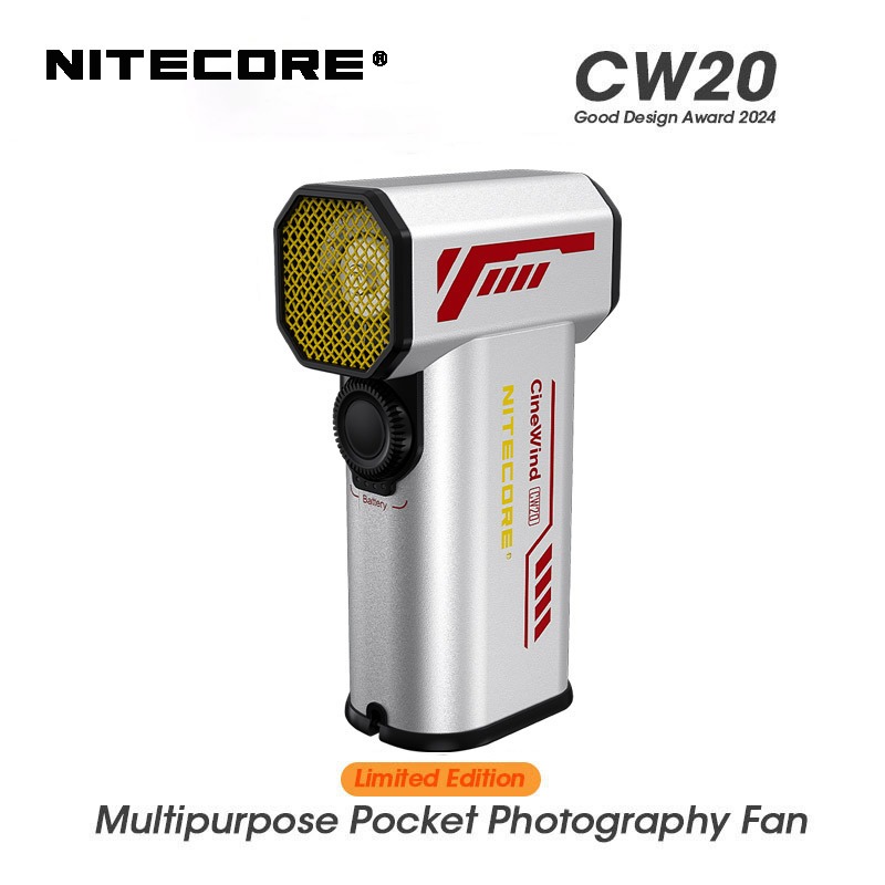 NITECORE CW20 Sliver พัดลมถ่ายภาพกระเป๋า Limited Edition ไฟฟ้าแบบพกพา Stepless Wind Blower ...