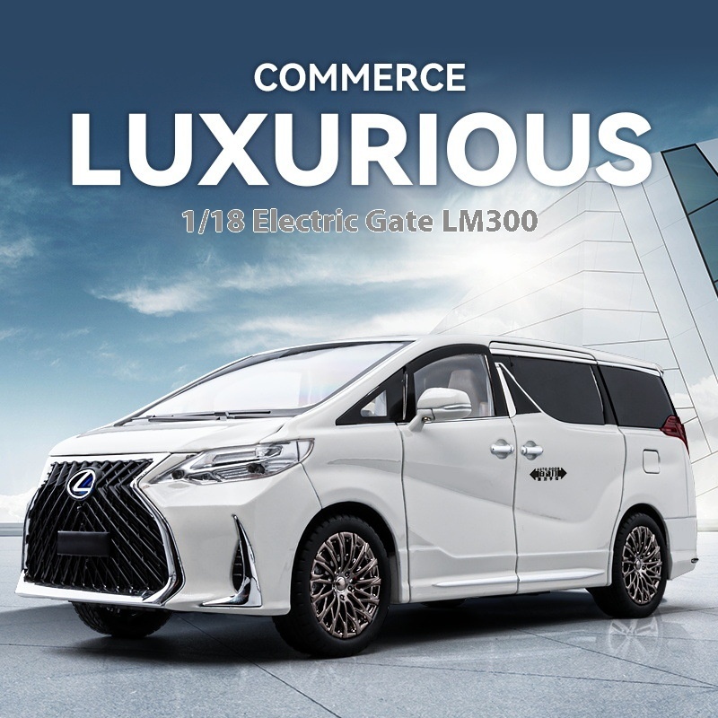 DL 1:18 Lexus LM300 โลหะของเล่นรถDiecastยานพาหนะสําหรับเด็กจําลองเสียง ...