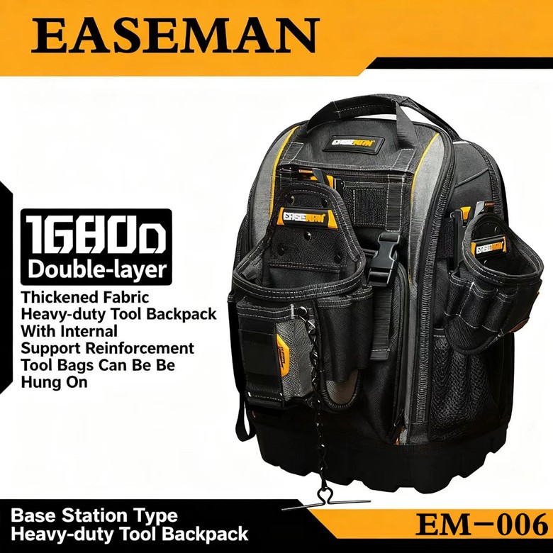 Easeman EM-006 กระเป๋าเป้สะพายหลัง แบบหนา อเนกประสงค์ ทนทาน แขวนเร็ว สําหรับช่างไฟฟ้า | Shopee ...
