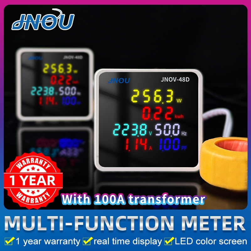 จอแสดงผลดิจิตอล LCD AC110V 220V มิเตอร์ไฟฟ้าทดสอบแรงดันไฟฟ้าปัจจุบัน ...