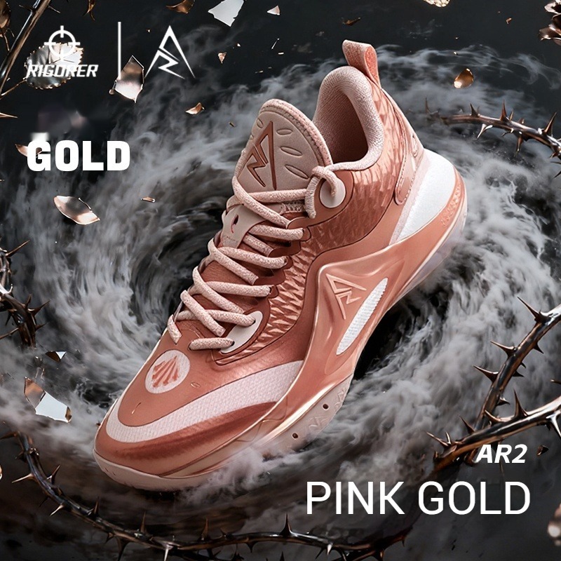 RIGORER Austin Reaves AR2 พิมPink Gold รองเท้าบาสเก็ตบอล Low-top สำหรับ ...