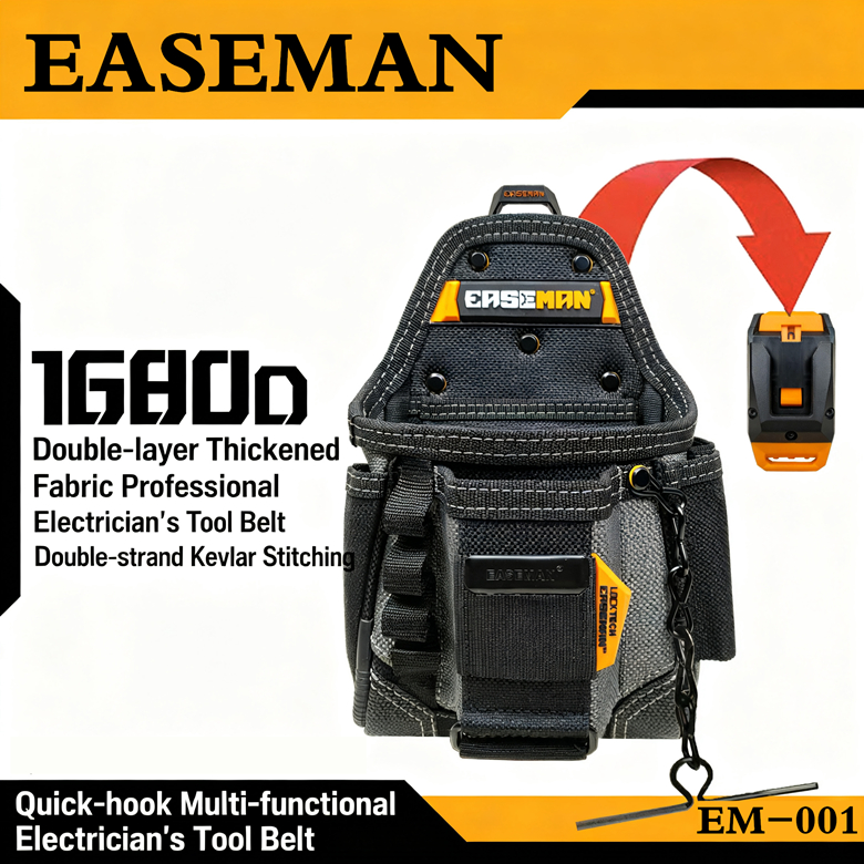 Easeman EM-001 กระเป๋าเครื่องมือช่างไฟฟ้า กระเป๋าคาดเอว หัวเข็มขัดเร็ว ...