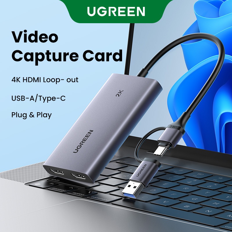 Ugreen 2 IN 1 HDMI to USB Video & Audio Capture Card 4K 30Hz Loop-out ...