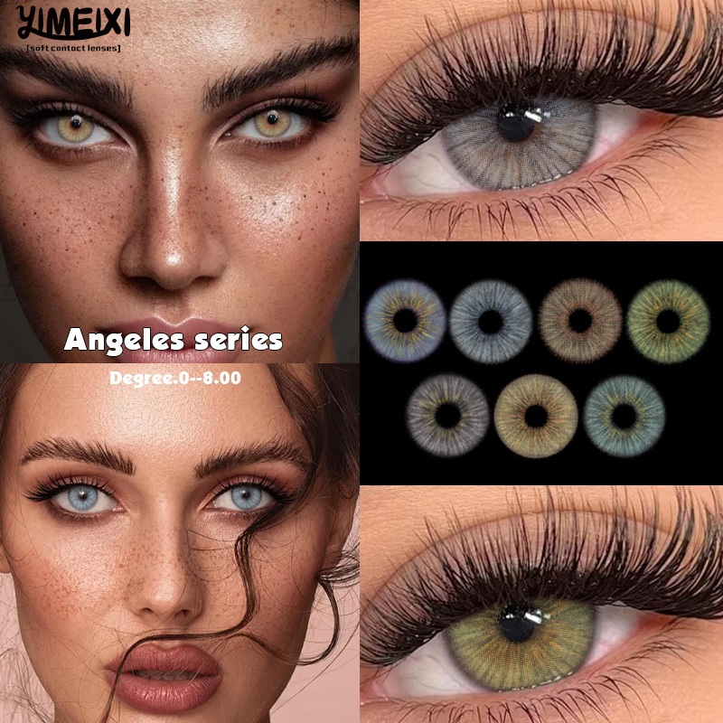 คอนแทคเลนส์ Angel Grey 14.2MM ใช้รายปี WT 40% Hydrogel Soft สบาย Unisex ...